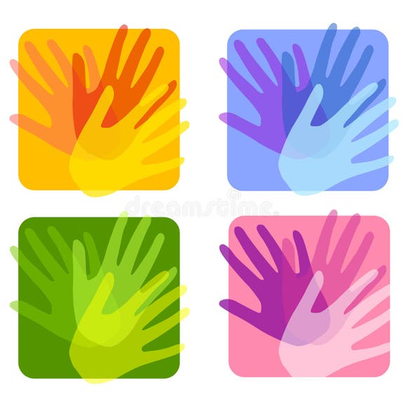 Opaque Handprint Collage Backgrounds Stock Illustrations – 1 Opaque ...