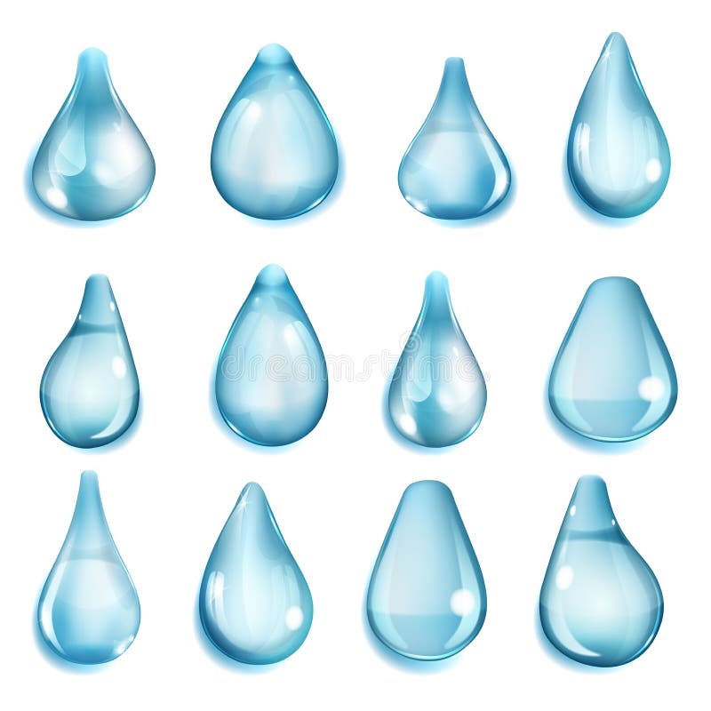Opaque light blue drops stock vector. Illustration of clean - 47446561