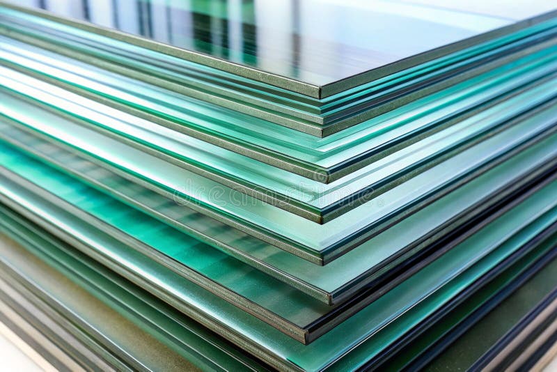 Opaque Window Glass Sheet Stacked Stock Illustration - Illustration of ...