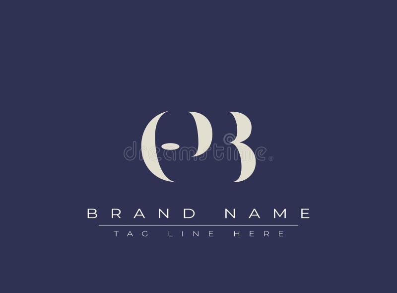 OPB Abstract Letter Logo Design Stock Vector - Illustration of elegant ...