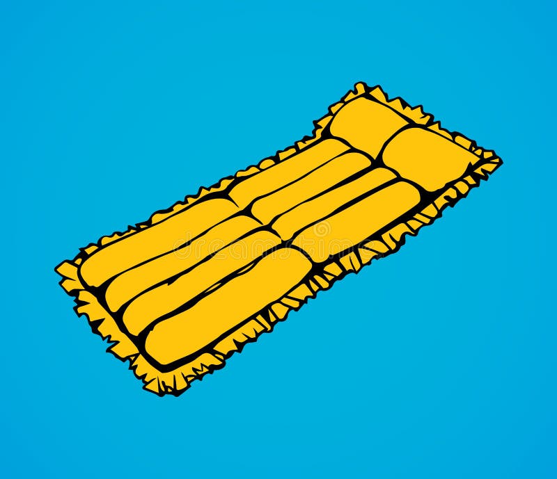 Opblaasbare Matras Vector Tekening Vector Illustratie - Illustration of ...