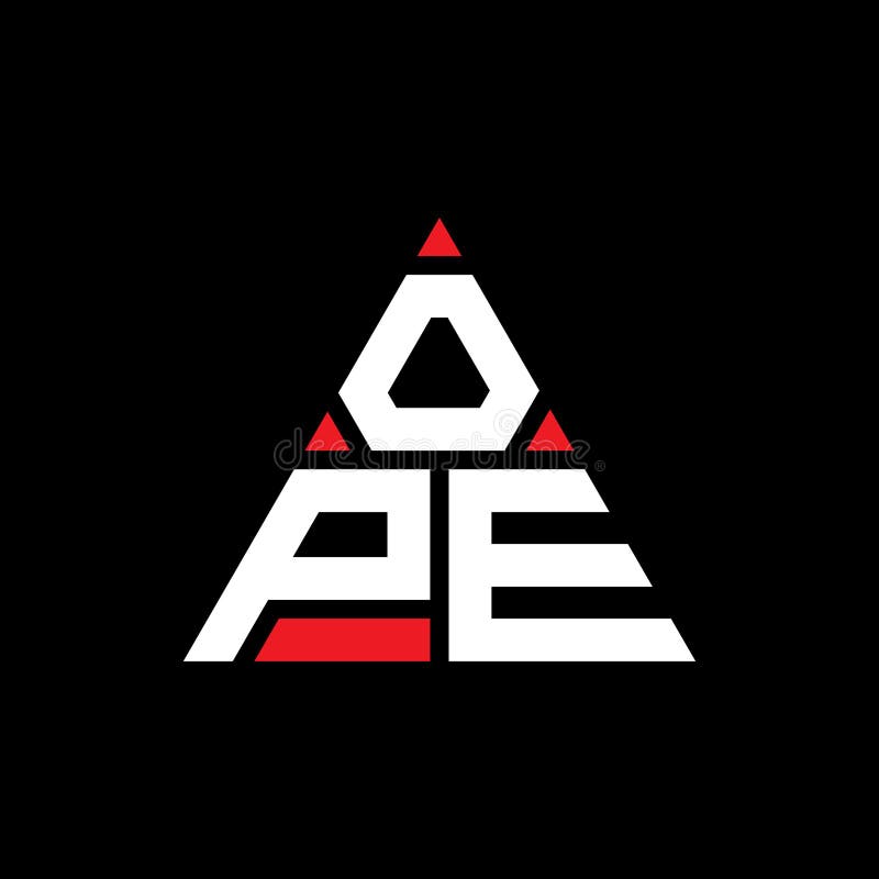 OPE Triangle Letter Logo Design with Triangle Shape. OPE Triangle Logo ...