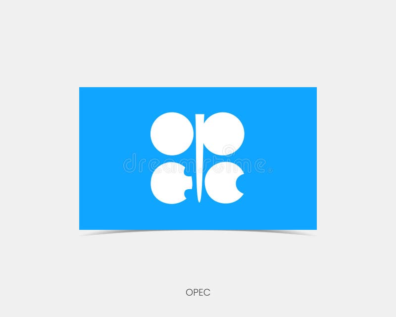 OPEC Rectangle Flag Icon with Shadow Stock Vector - Illustration of ...