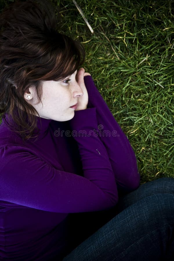 Laying girl on the forest stock photo. Image of gothic - 11371448