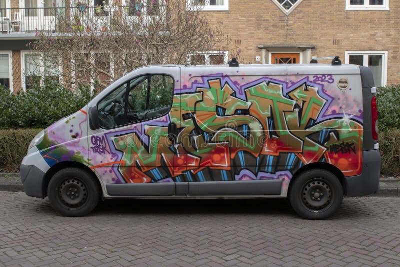 Opel Van with Graffiti at Amsterdam the Netherlands 9-3-2024 Editorial ...