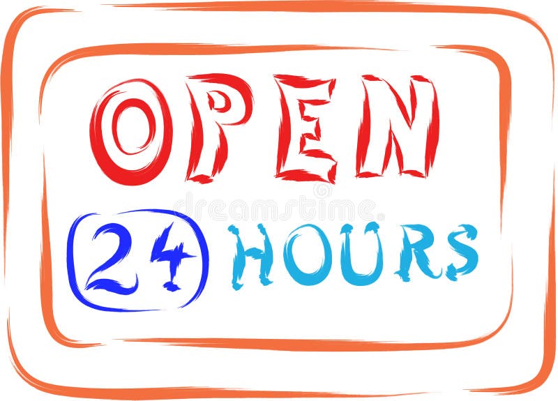 Opening Hours Sign EPS stock vector. Illustration of graphic - 15734378