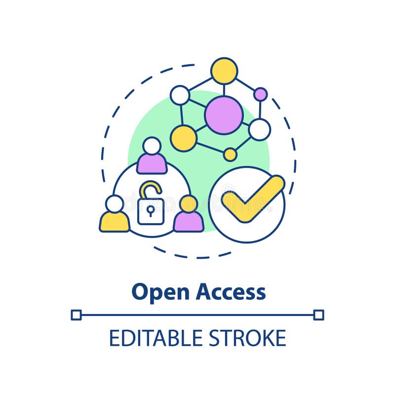 Open Access Icon on White Background. Simple Element Illustration from ...