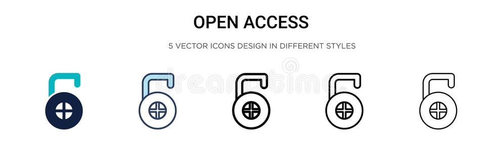 Open Access Icon in Filled, Thin Line, Outline and Stroke Style. Vector ...