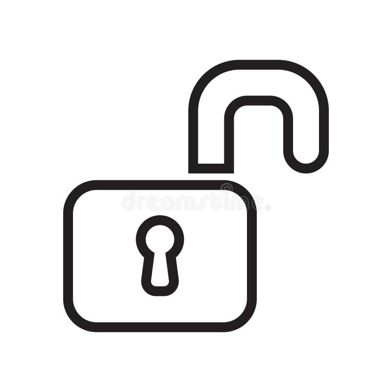 Open Access Symbol or Unlocked Padlock Icon Stock Illustration ...