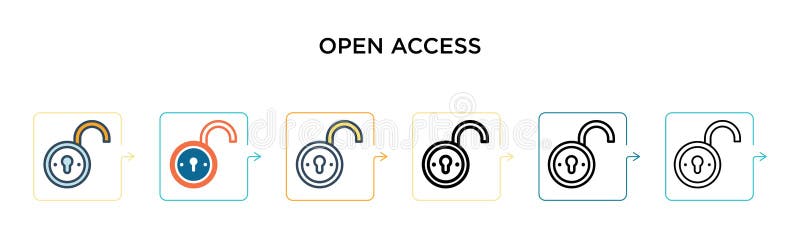 Access Vector Icon in 6 Different Modern Styles. Black, Two Colored ...