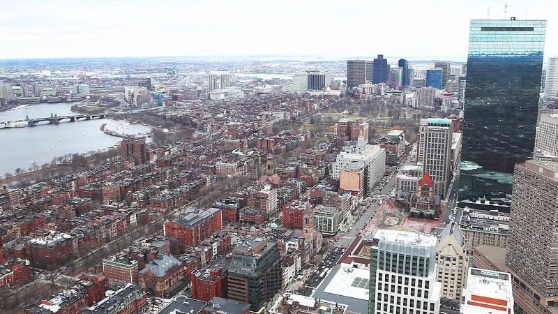 An Open Aerial View of Boston, Massachusetts Stock Video - Video of ...
