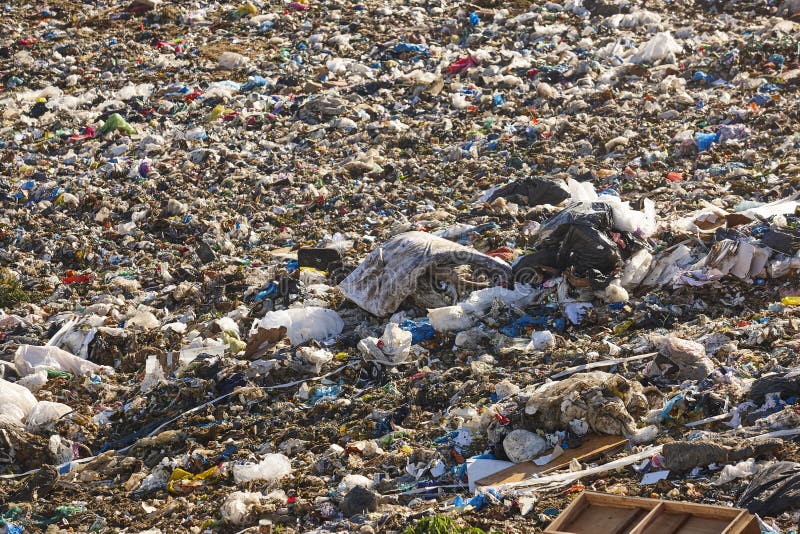 Open Air Garbage Dump. Plastic Waste Pollution. Global Warming. Climate ...