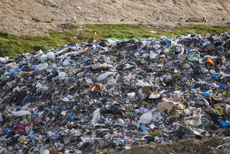 Open Air Garbage Dump. Plastic Waste Pollution. Global Warming ...