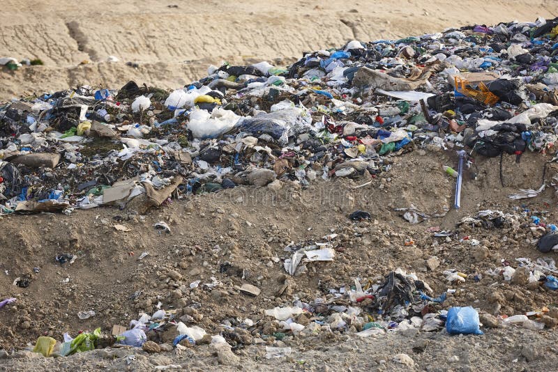 Open Air Garbage Dump. Plastic Waste Pollution. Global Warming ...