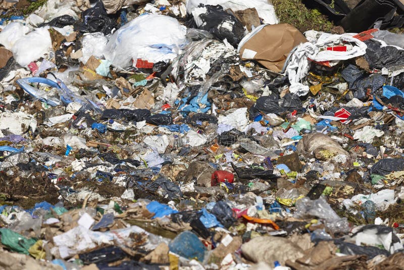 Open Air Garbage Dump. Plastic Waste Pollution. Global Warming ...