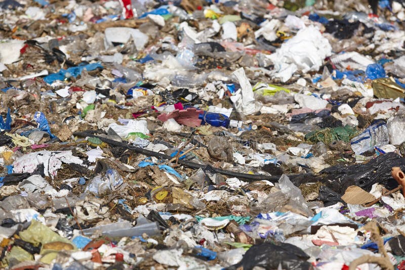 Open Air Garbage Dump. Plastic Waste Pollution. Global Warming. Climate ...