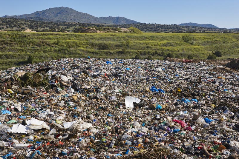 Open Air Garbage Dump. Plastic Waste Pollution. Global Warming. Climate ...