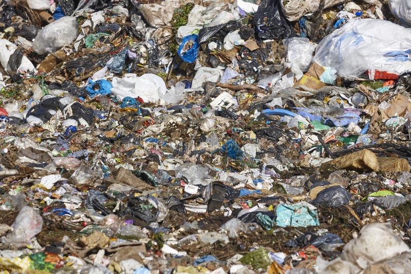 Open Air Garbage Dump. Plastic Waste Pollution. Global Warming ...