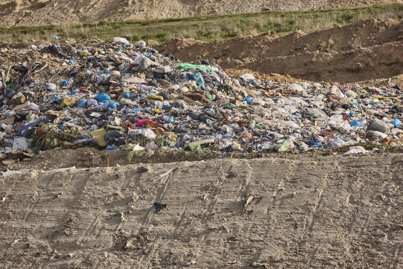 Open Air Garbage Dump. Plastic Waste Pollution. Recycling Junk. Ecology ...