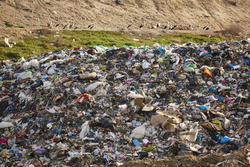 Open Air Garbage Dump. Plastic Waste Pollution. Recycling Junk. Ecology ...