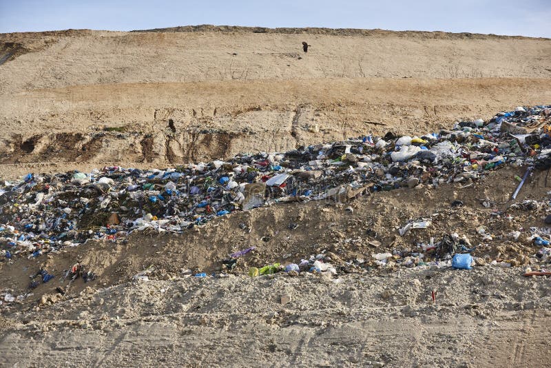 Open Air Garbage Dump. Plastic Waste Pollution. Recycling Junk. Ecology ...