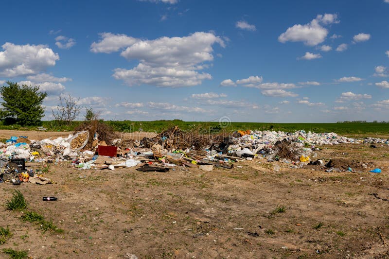 An Open-air Garbage Dump that Pollutes the Earth Stock Image - Image of ...