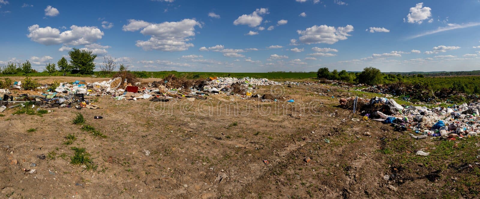 An Open-air Garbage Dump that Pollutes the Earth Stock Image - Image of ...