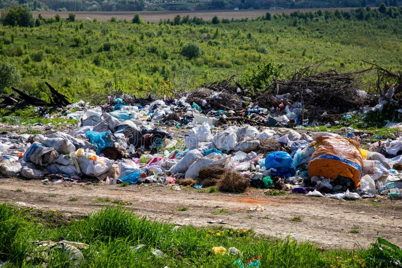 An Open-air Garbage Dump that Pollutes the Earth Stock Image - Image of ...