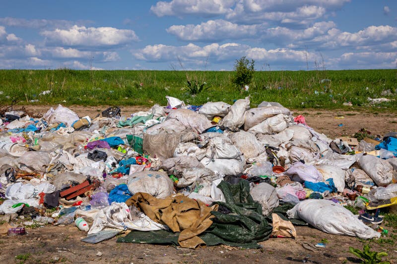 An Open-air Garbage Dump that Pollutes the Earth Stock Image - Image of ...