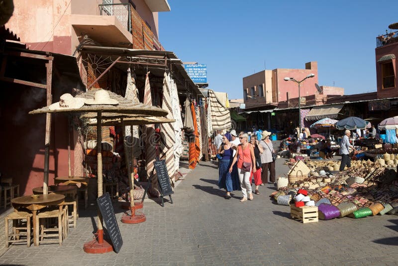 Open Air Market Place in Marrakesh Editorial Photography - Image of ...
