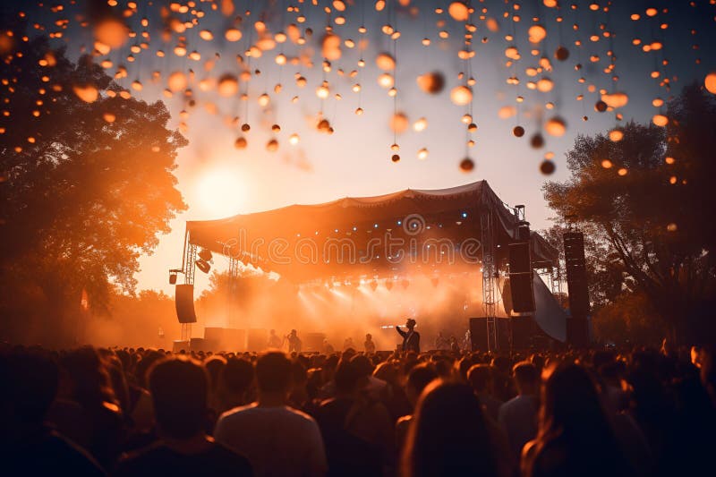 Open Air Music Festival, Crowd in Front of the Stage 2 Stock ...