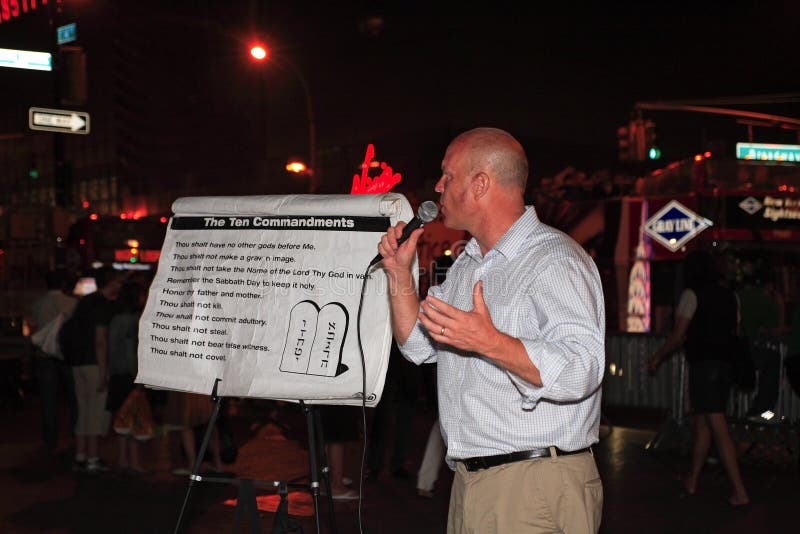 Open Air Preaching in New York City Editorial Photo - Image of male ...