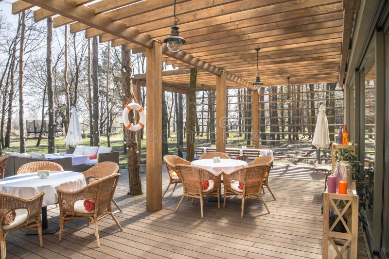 Outdoor Cafe stock image. Image of cafe, cuisine, open - 21181607