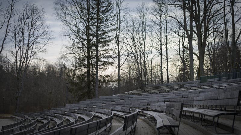 Open Air Stage and Seating for the Audience Stock Image - Image of ...