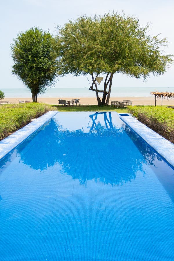 Open air swimming pool stock photo. Image of poolside - 26991904