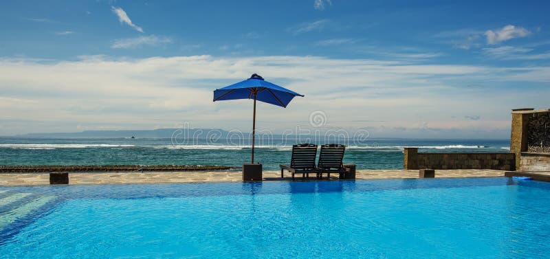 Open Air Swimming Pool at Resort Stock Photo - Image of luxury, white ...