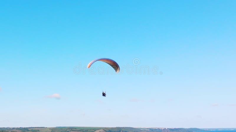 Open Air with a Tandem Flight on the Parawing Stock Video - Video of ...