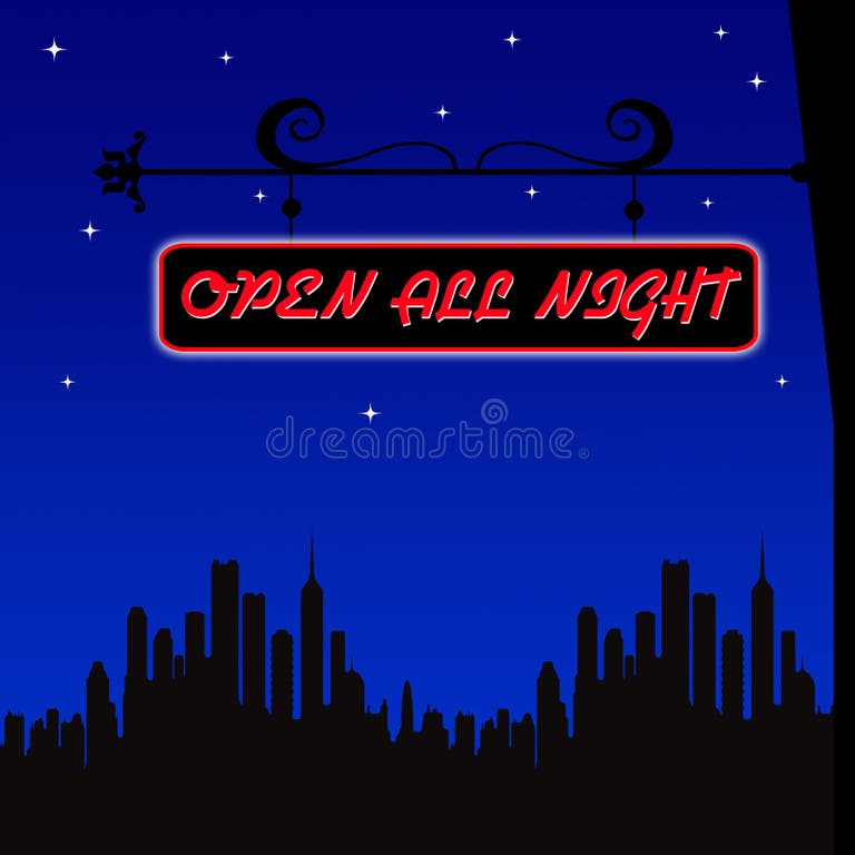 Open Late Night Stock Illustrations – 1,026 Open Late Night Stock ...