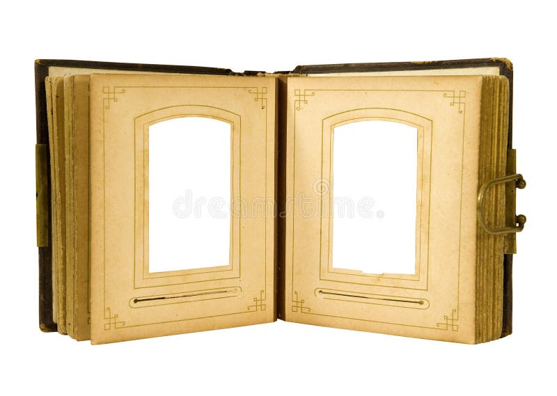 Open antique photo album stock image. Image of pattern - 21904449