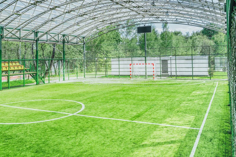 The Open Area with Gate for Sports Activities Stock Photo - Image of ...