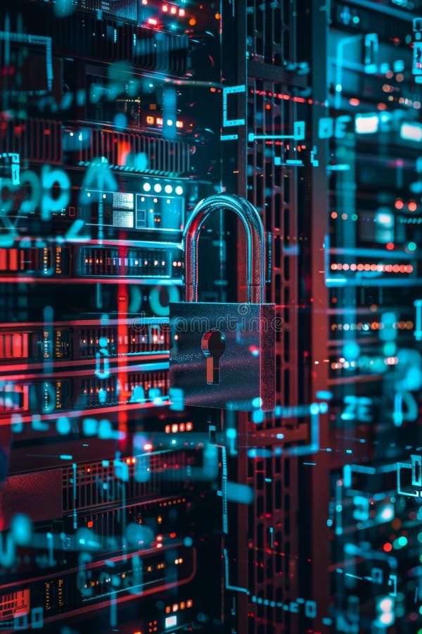 Open Area Suitable for Cybersecurity Messages. Stock Illustration ...