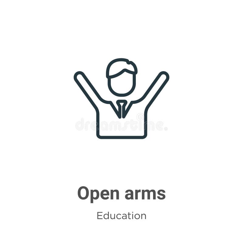 Open Arms Icon in Filled, Thin Line, Outline and Stroke Style. Vector ...