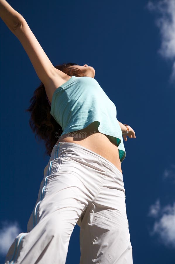Open arms woman stock photo. Image of latin, freedom - 12394282