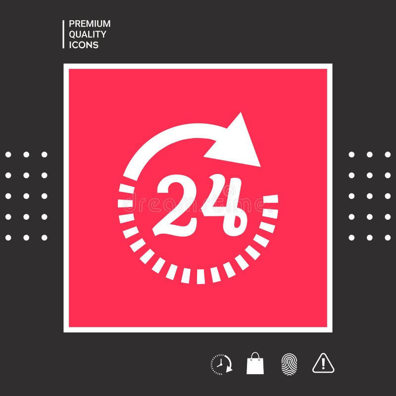 Open Around the Clock Symbol Icon. Opening Hours Icon Stock Vector ...