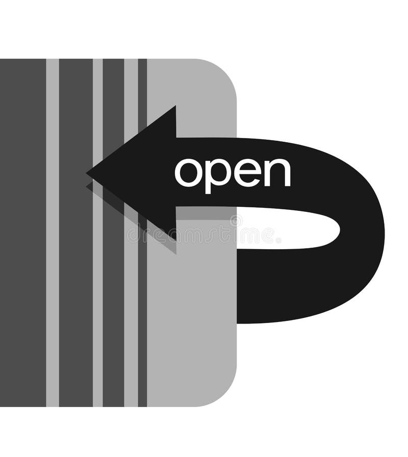 Open arrow stick stock vector. Illustration of contact - 25806176