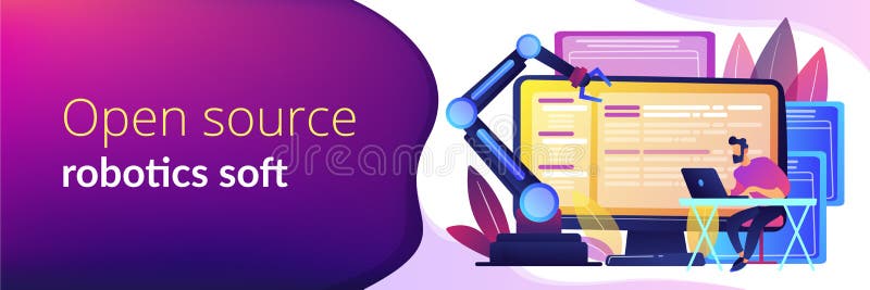 Open Automation Architecture Concept Banner Header. Stock Vector ...