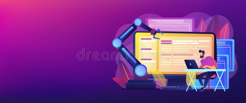 Open Automation Architecture Concept Banner Header. Stock Vector ...