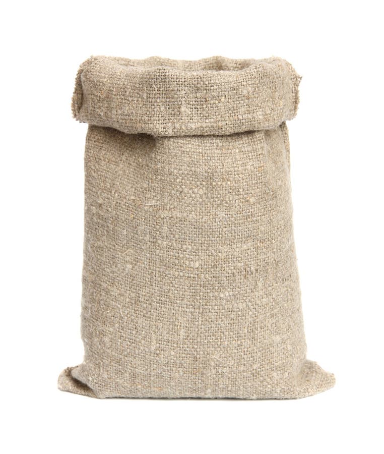 Open small sack stock image. Image of fabric, pack, brown - 43801067
