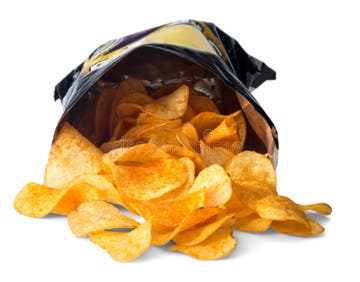 Open Bag of Chips stock image. Image of fried, snack - 117976903
