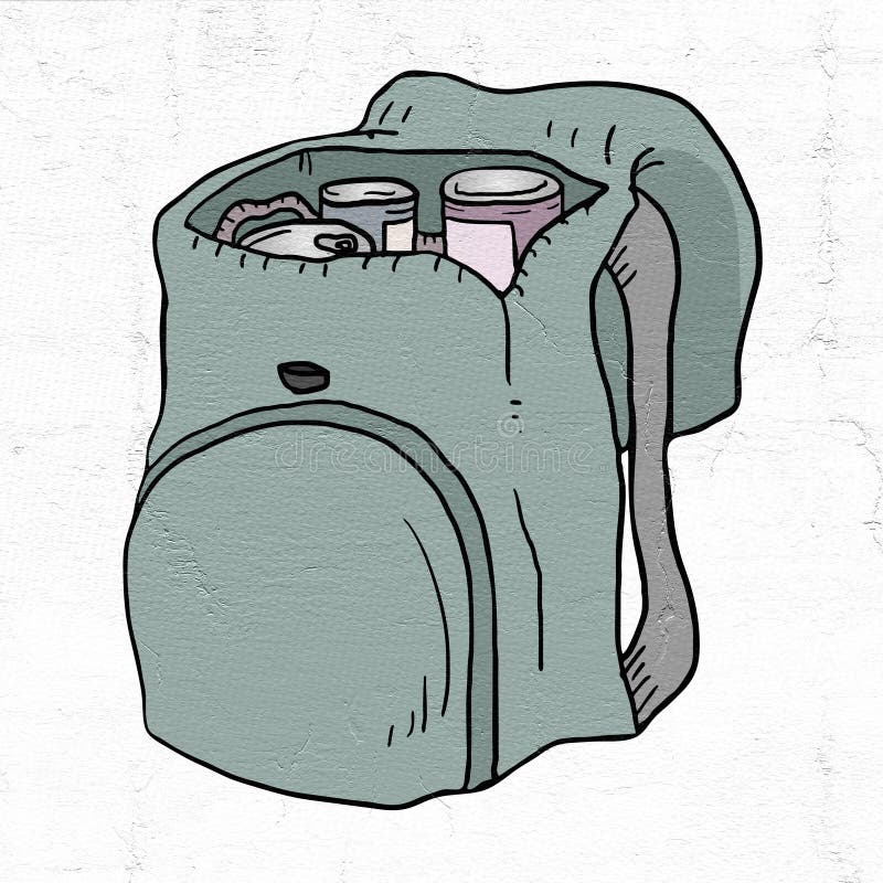 Open bag stock illustration. Illustration of baggage - 84629223